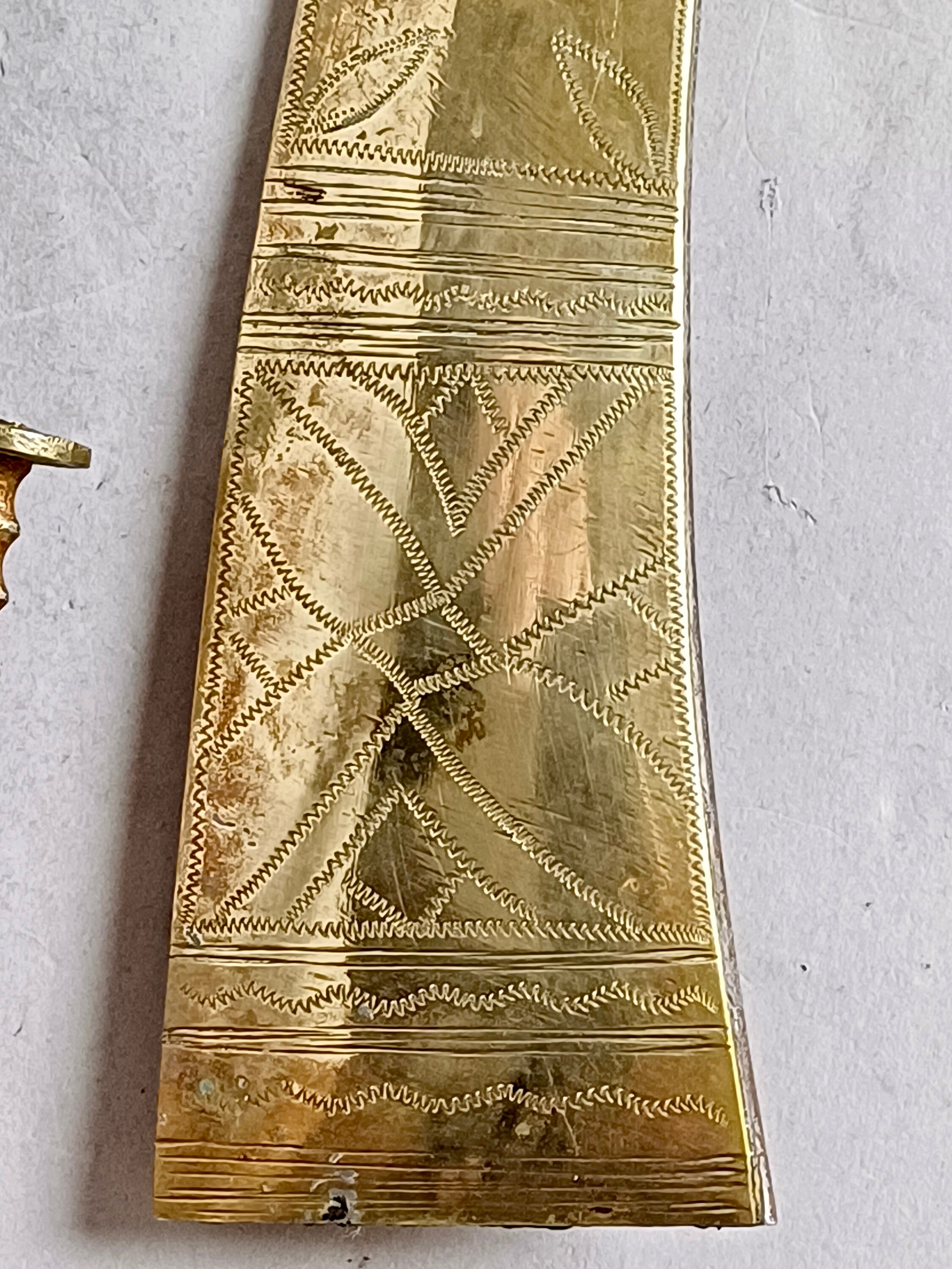 A Lovely MOROCCAN DAGGER, Inlaid, Wood and Metal Handle and Scabbard ...