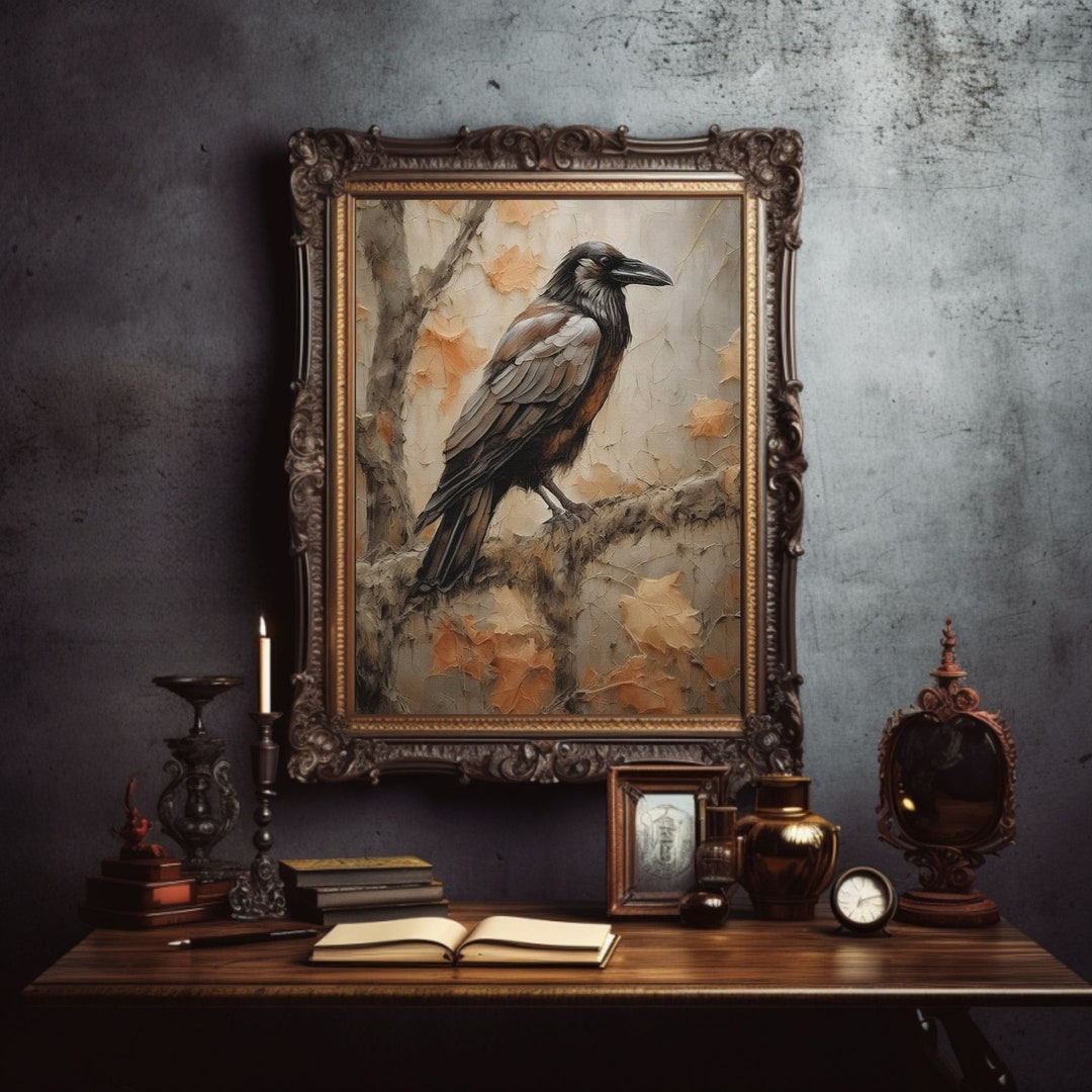 Halloween Wall Art Digital Print/ Dark Academia Halloween Art/ Spooky ...