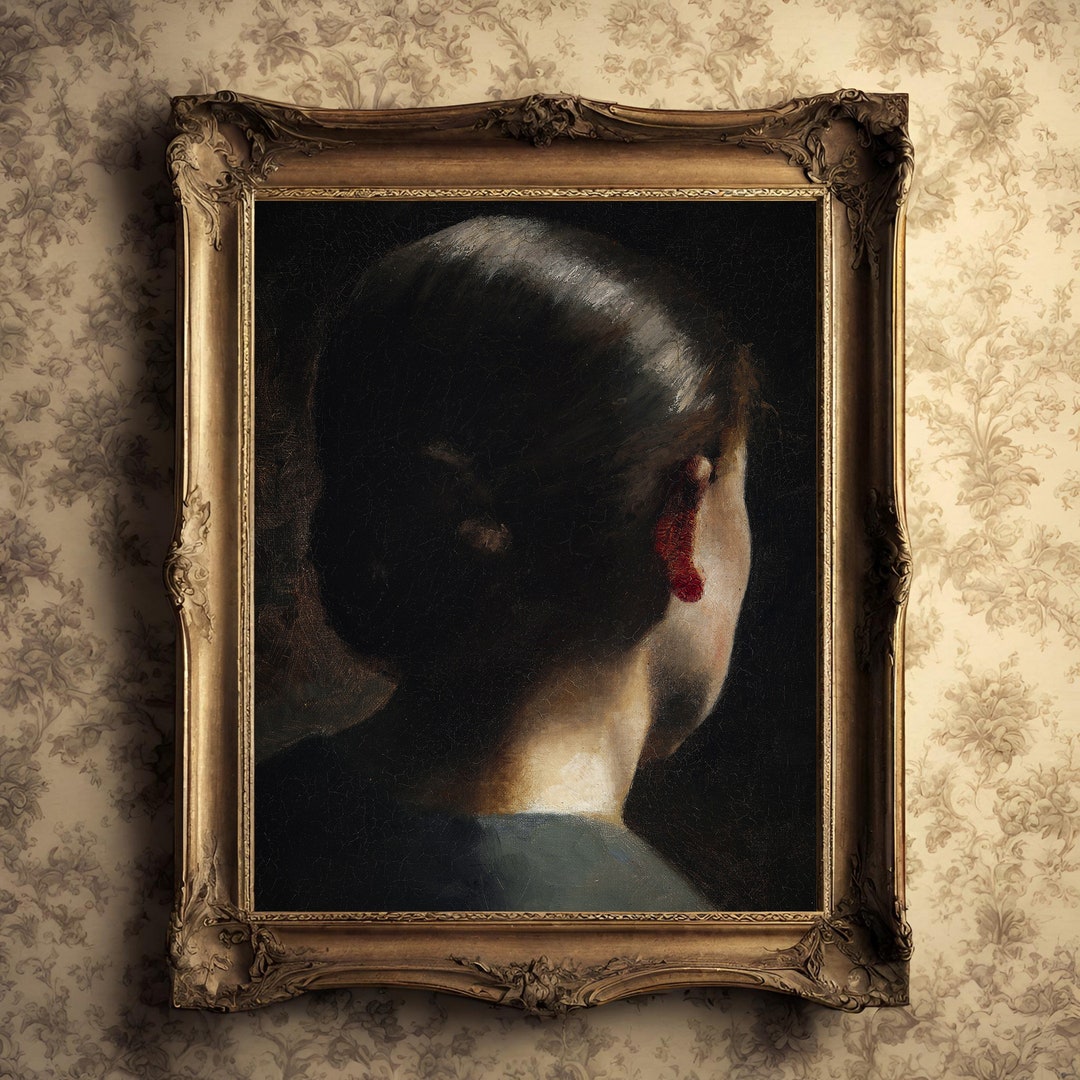 Moody Vintage Digital Art Print/ Dark Academia Painting/ Printable Old ...