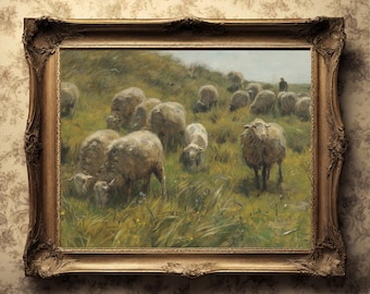 Moody Vintage Digital Art Print/ Dark Academia Painting/ Printable Old ...