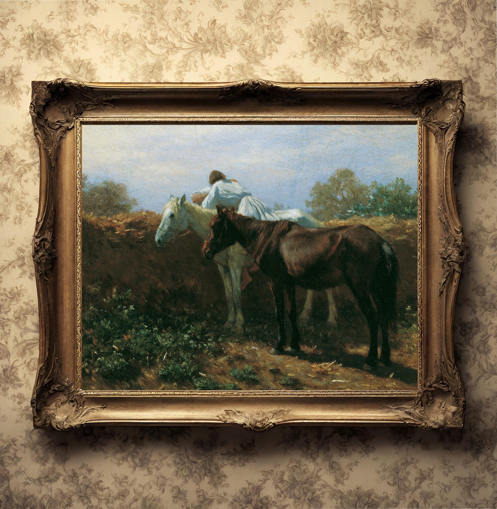 Moody Vintage Digital Art Print/ Dark Academia Painting/ Printable Old ...