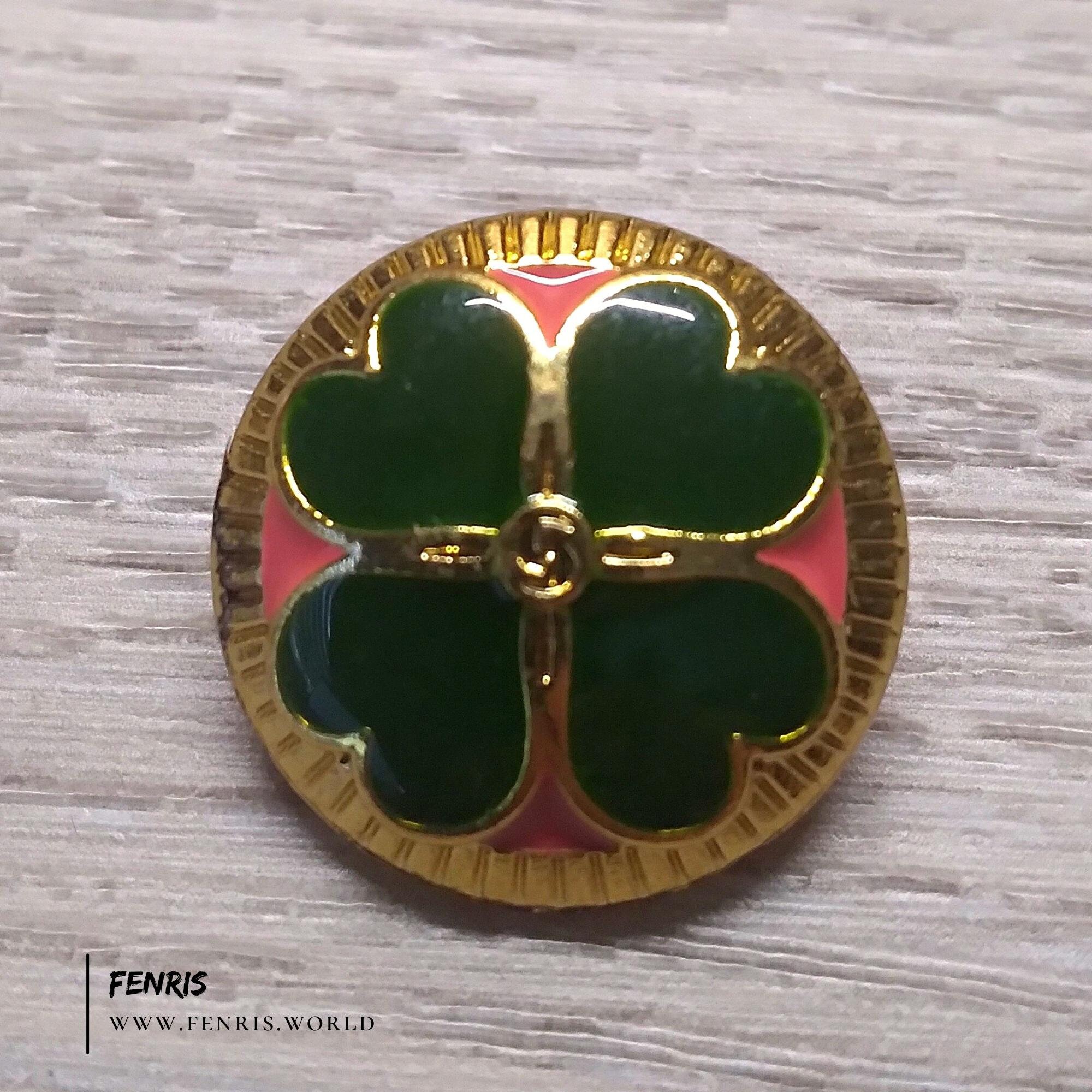 Irish Celtic 4 Leaf Clover Buttons Gold Green Enamel 3/4 Inch - Etsy