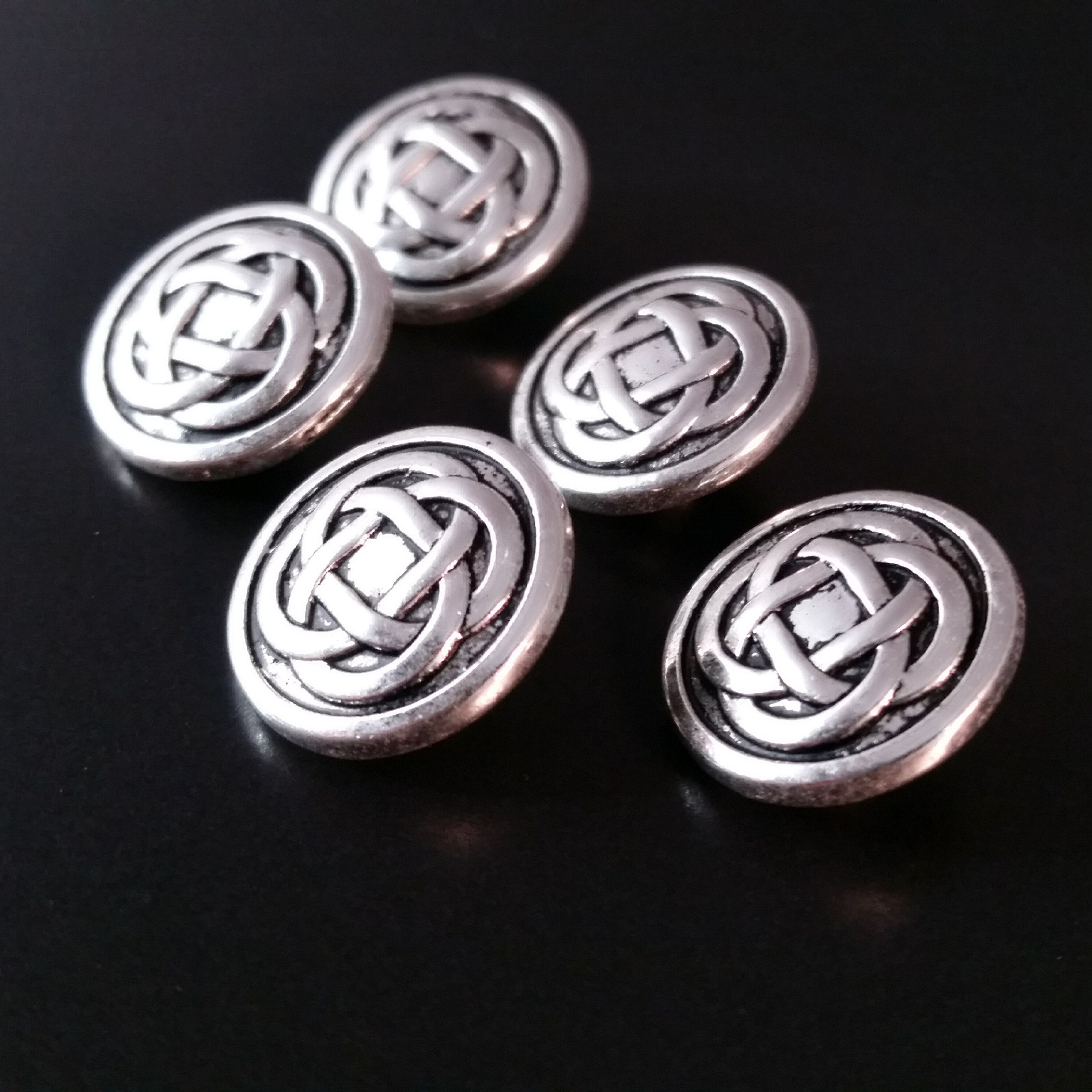 Metal Buttons Silver Celtic Knot Work Irish Viking Coat - Etsy