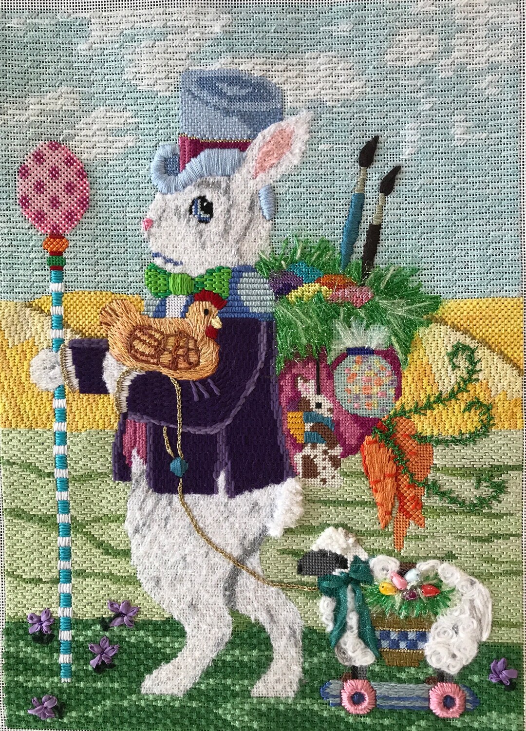 Stitch Guide Needlepoint Digital - Large Easter Rabbit - Brenda Stofft ...