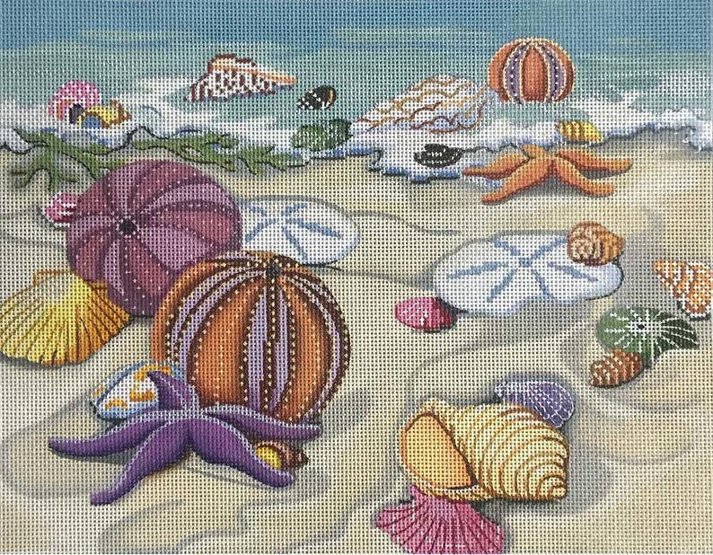 Stitch Guide Digital Instant Download - for Needlepoint - Seashells at ...