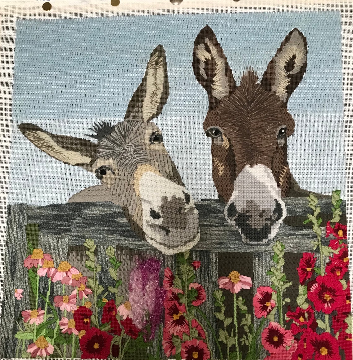 Stitch Guide PDF Peanut Butter and Jelly Donkeys - the Art Needlepoint ...