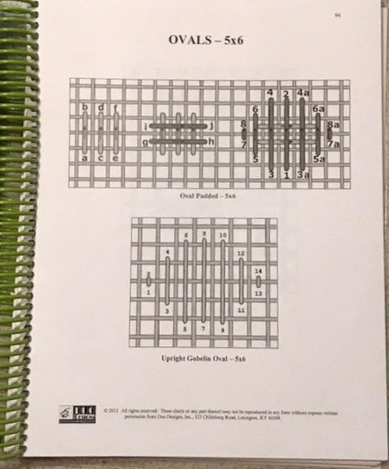 Shapes of Needlepoint Books - Series III - Stitch Diagrams - Etsy