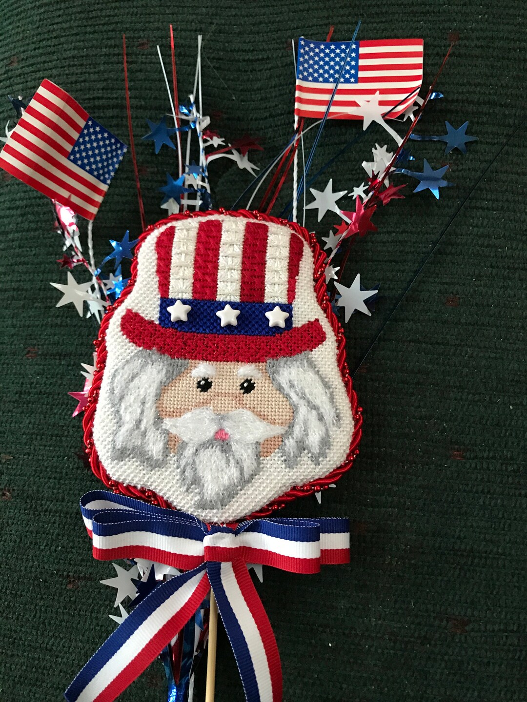 Stitch Guide Needlepoint - Digital - Uncle Sam - Pepperberry Designs - Etsy