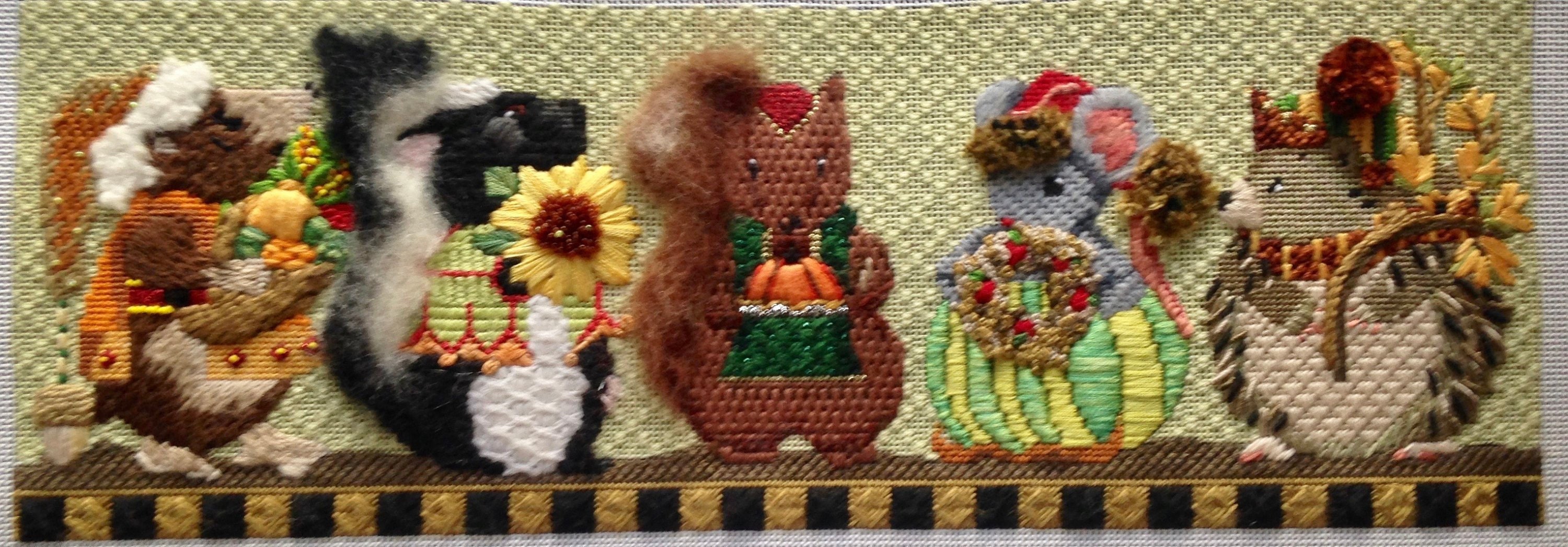 Stitch Guide Needlepoint Digital - Thanksgiving Critters - Melissa ...