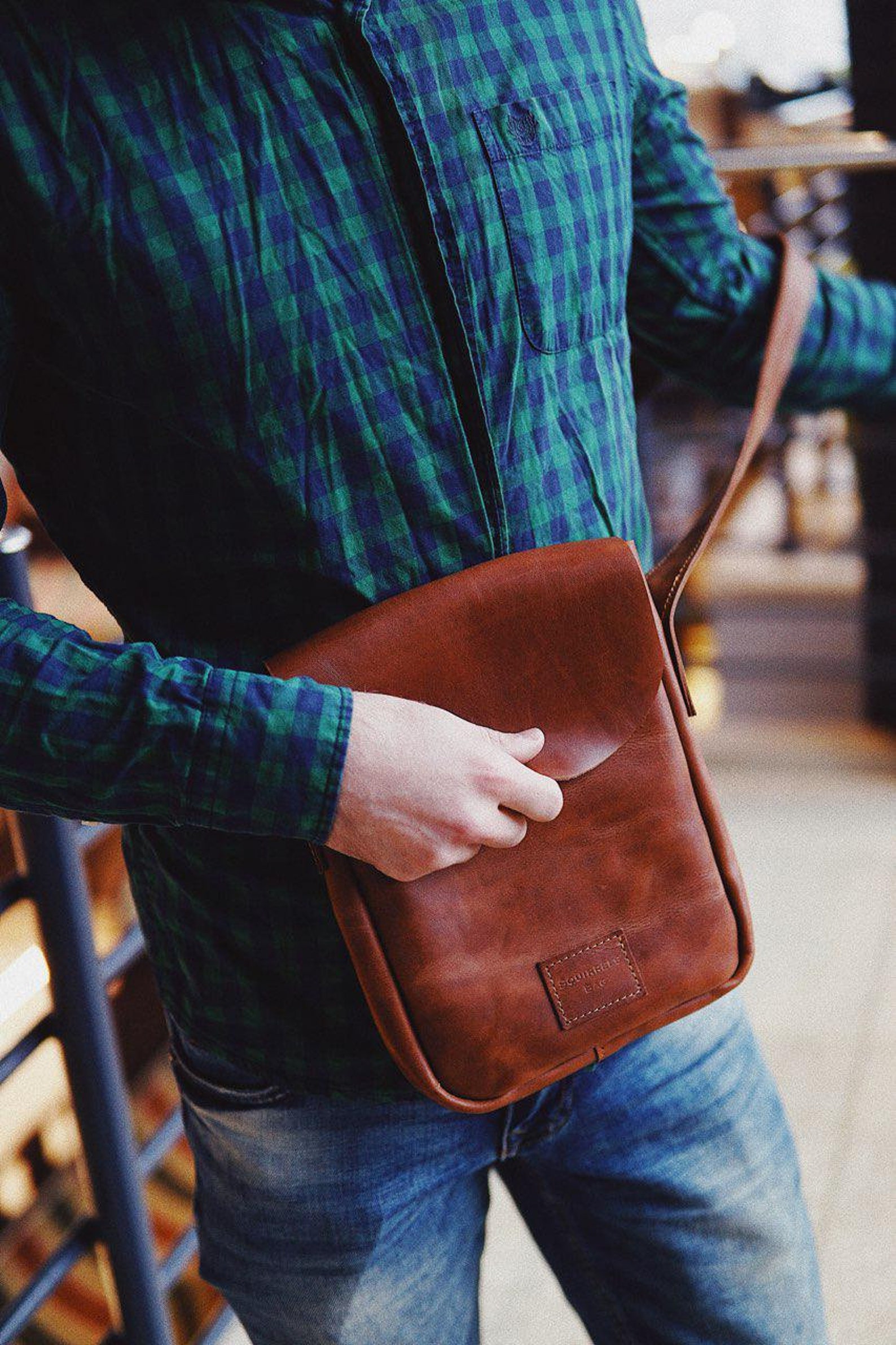 Leather Messenger Bag Men Leather Shoulder Bag for Men - Etsy