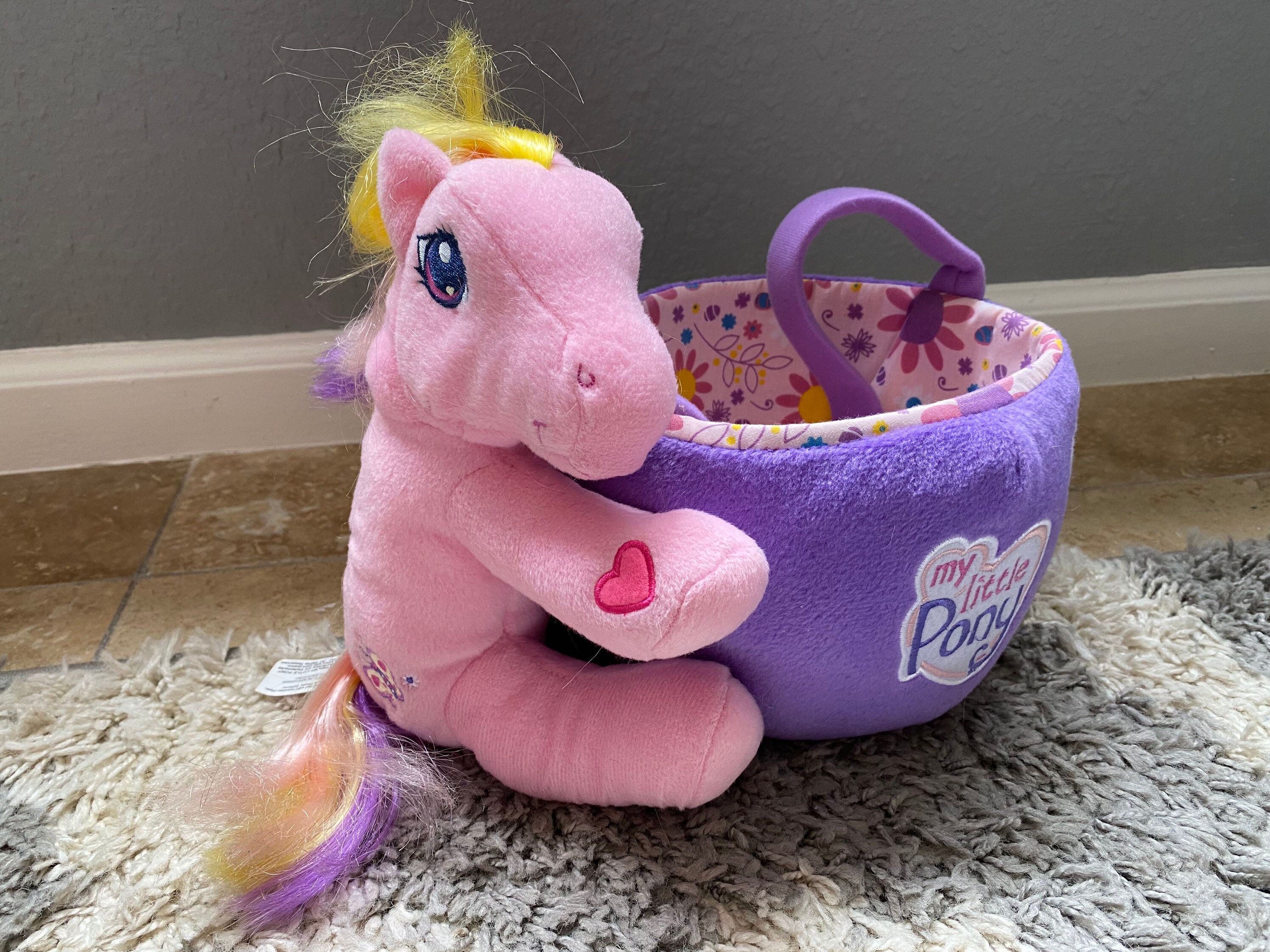 Vintage My Little Pony Easter Basket Plush Fluttershy - Etsy