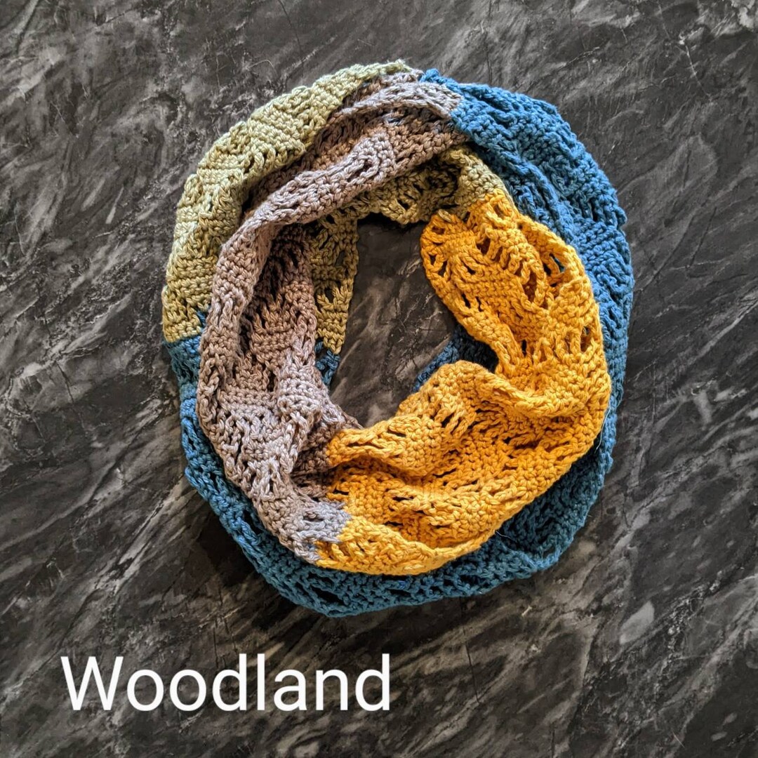 Diamond Stitch Cotton Infinity Scarf -ready to Ship -adult Size - Etsy