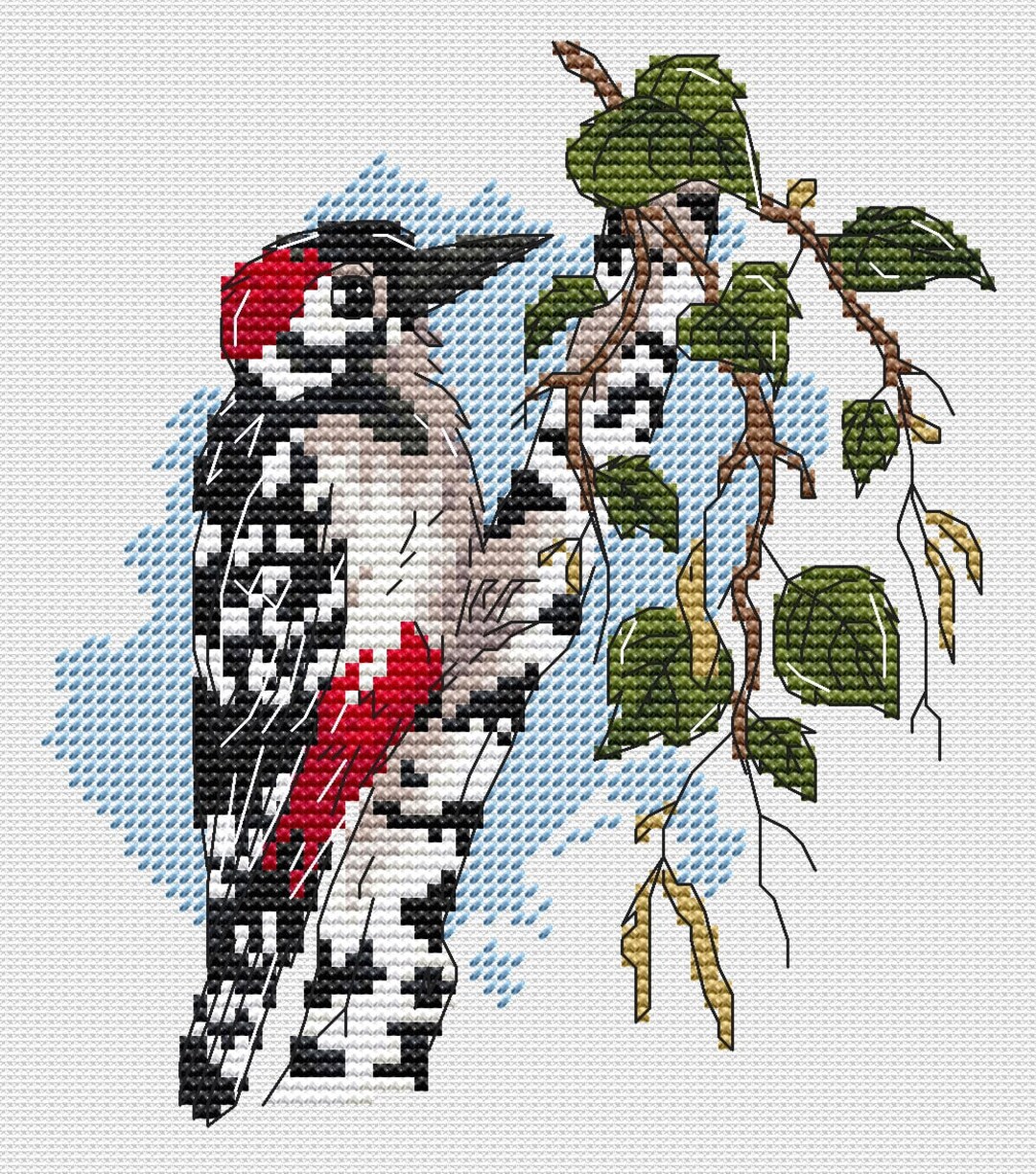 Bird Woodpecker Cross Stitch Hat Pattern PDF Instant Download Stylish ...