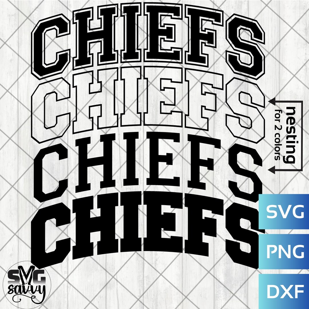 Chiefs Sports Font Svg Png, Chiefs Mascot Team Name Swag Collegiate ...