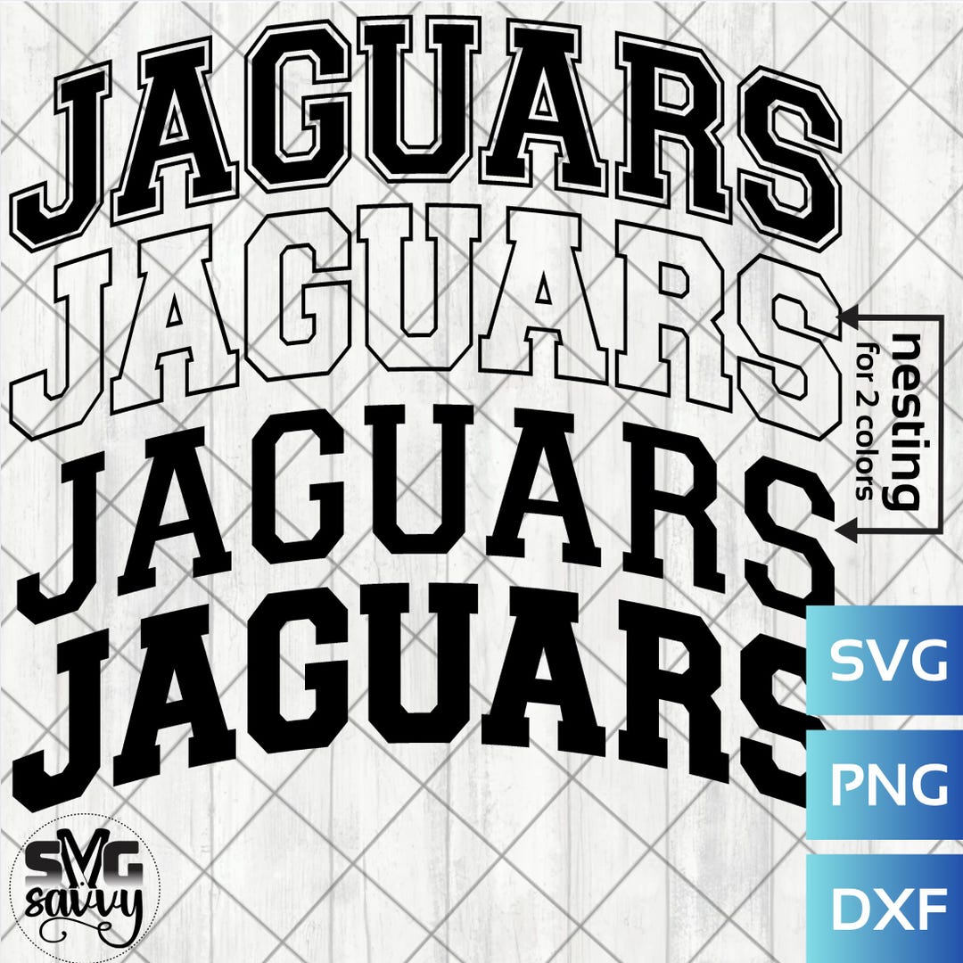 Jaguars Sports Font Svg Png, Jaguars Mascot Team Name Swag Collegiate ...
