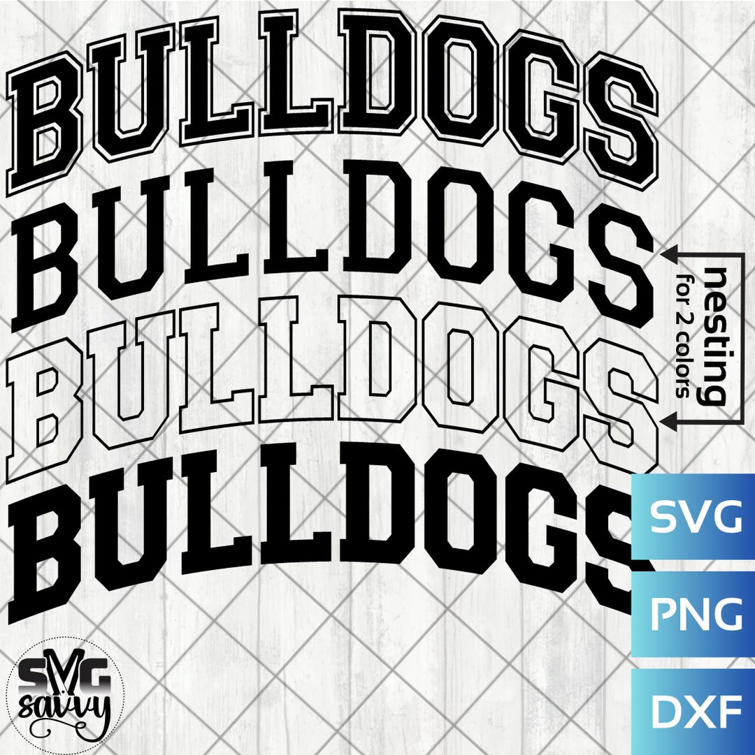 Bulldogs Sports Font Svg Png Bulldogs Mascot Team Name Swag Collegiate ...