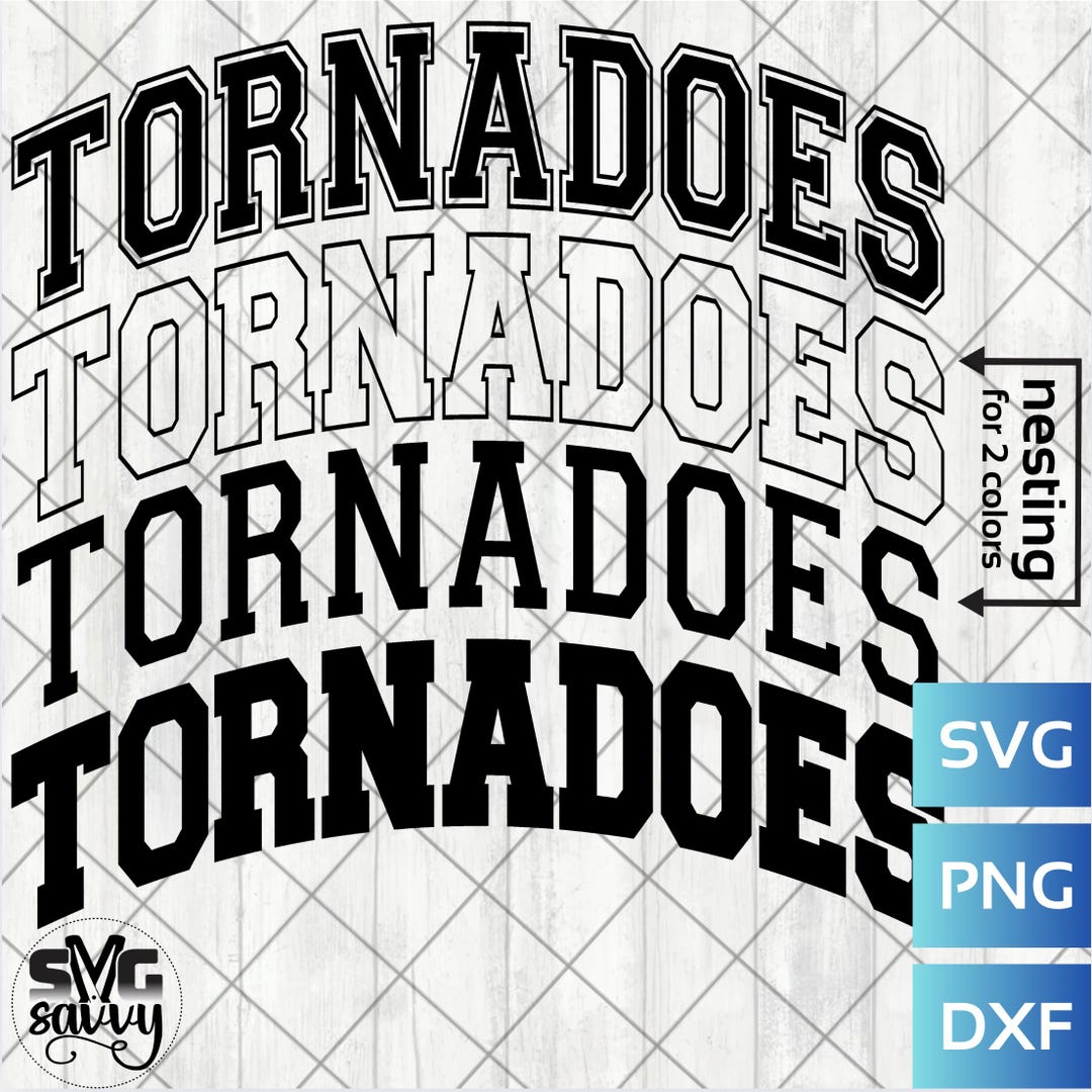 Tornadoes Sports Font Svg Png, Tornadoes Mascot Team Swag Collegiate ...