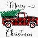 Buffalo Plaid Christmas Truck Svg Dxf Png, Red Vintage Truck Buffalo ...
