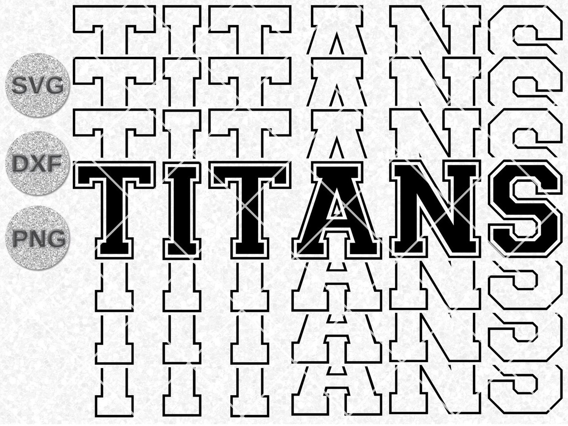 Titans Svg Titans Stacked Svg Titans Retro Svg Titans Fan - Etsy