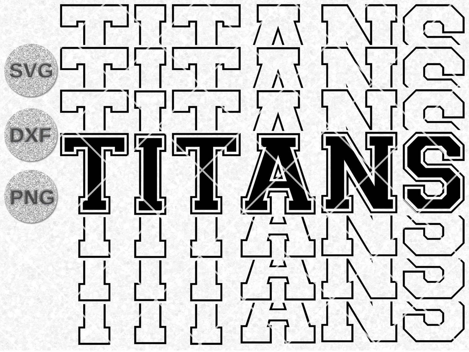 Titans Svg Titans Stacked Svg Titans Retro Svg Titans Fan - Etsy