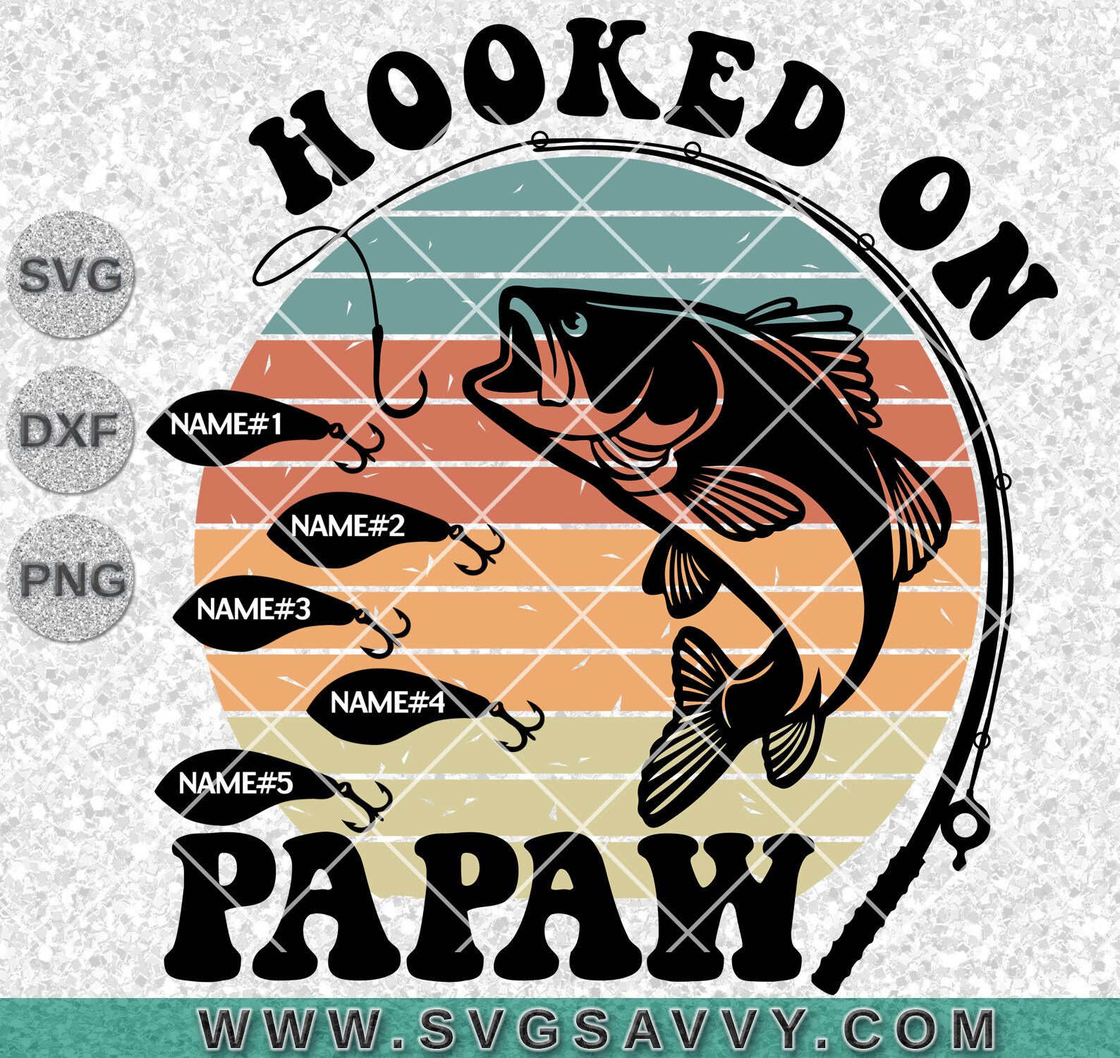 Reel Cool Papaw Svg Png, Father's Day Svg Png Dxf Shirt, Hooked on ...