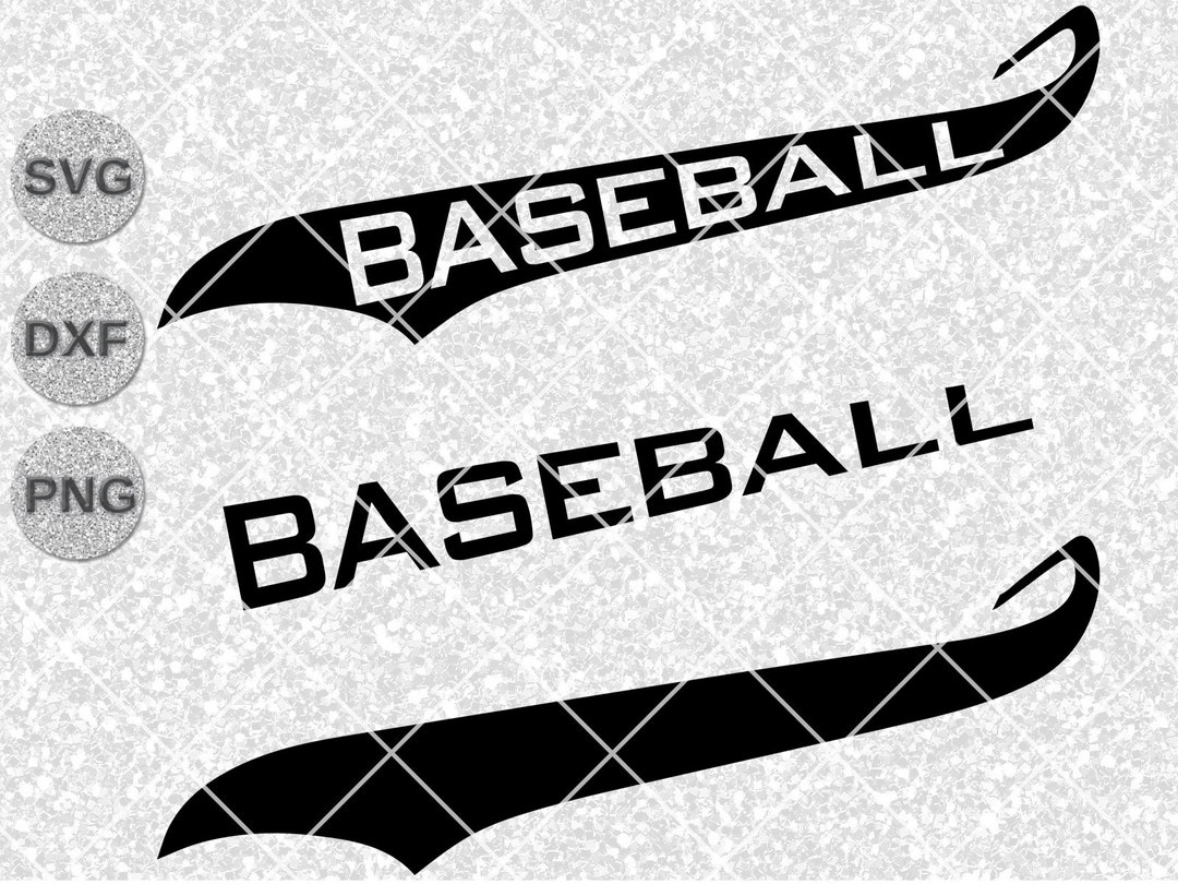 Baseball Svg Dxf Png Clipart Shirts, Baseball Swoosh Tail Banner Svg ...