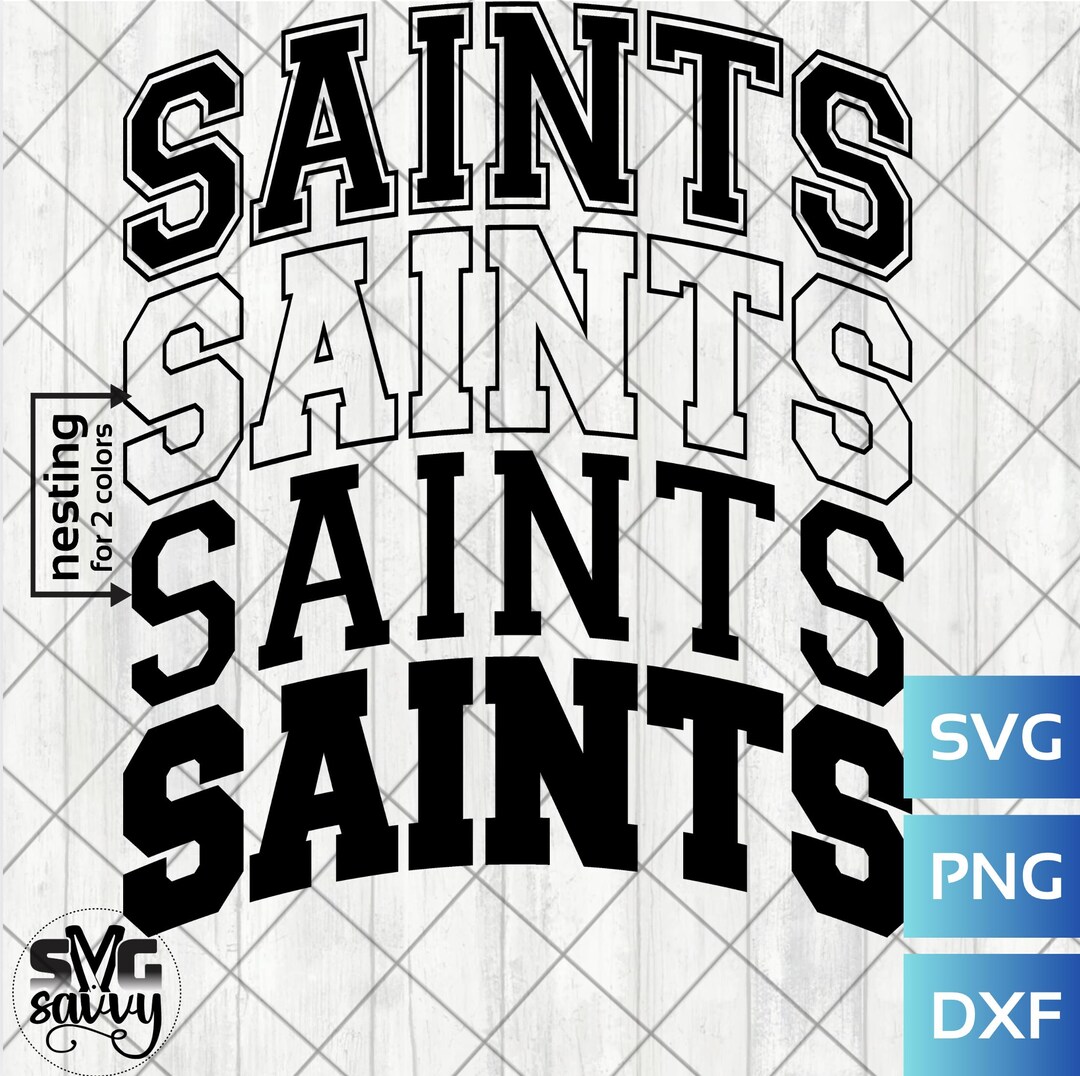 Saints Sports Font Svg Png, Saints Mascot Team Name Swag Collegiate ...