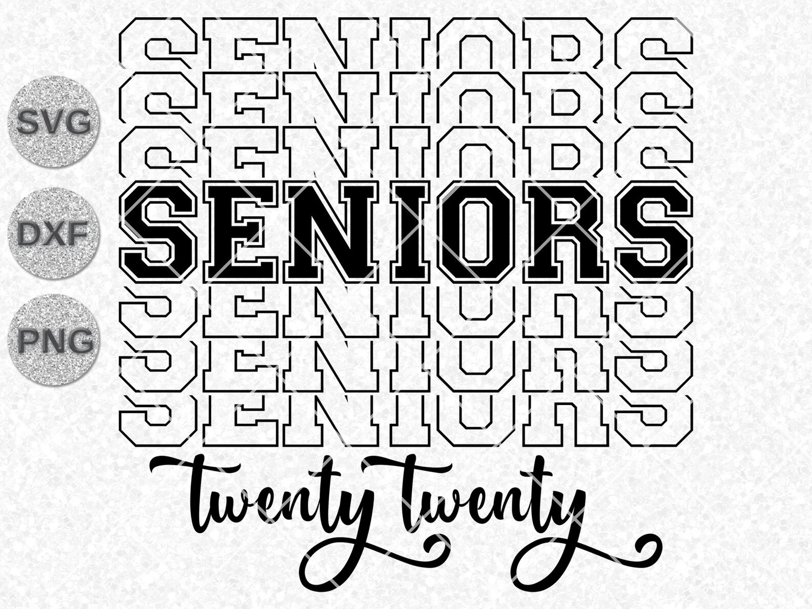 Seniors 2020 retro svg Seniors stacked svg Class of 2020 svg | Etsy