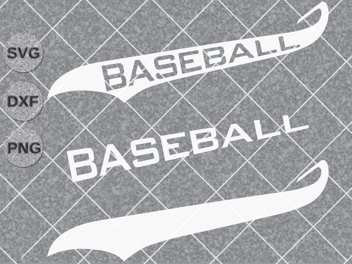 Baseball Svg Dxf Png Clipart Shirts, Baseball Swoosh Tail Banner Svg ...