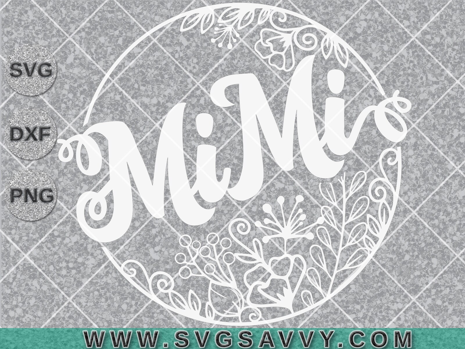 Mimi Floral Svg Dxf Png Clipart Shirts Gifts Mimi Botanical - Etsy