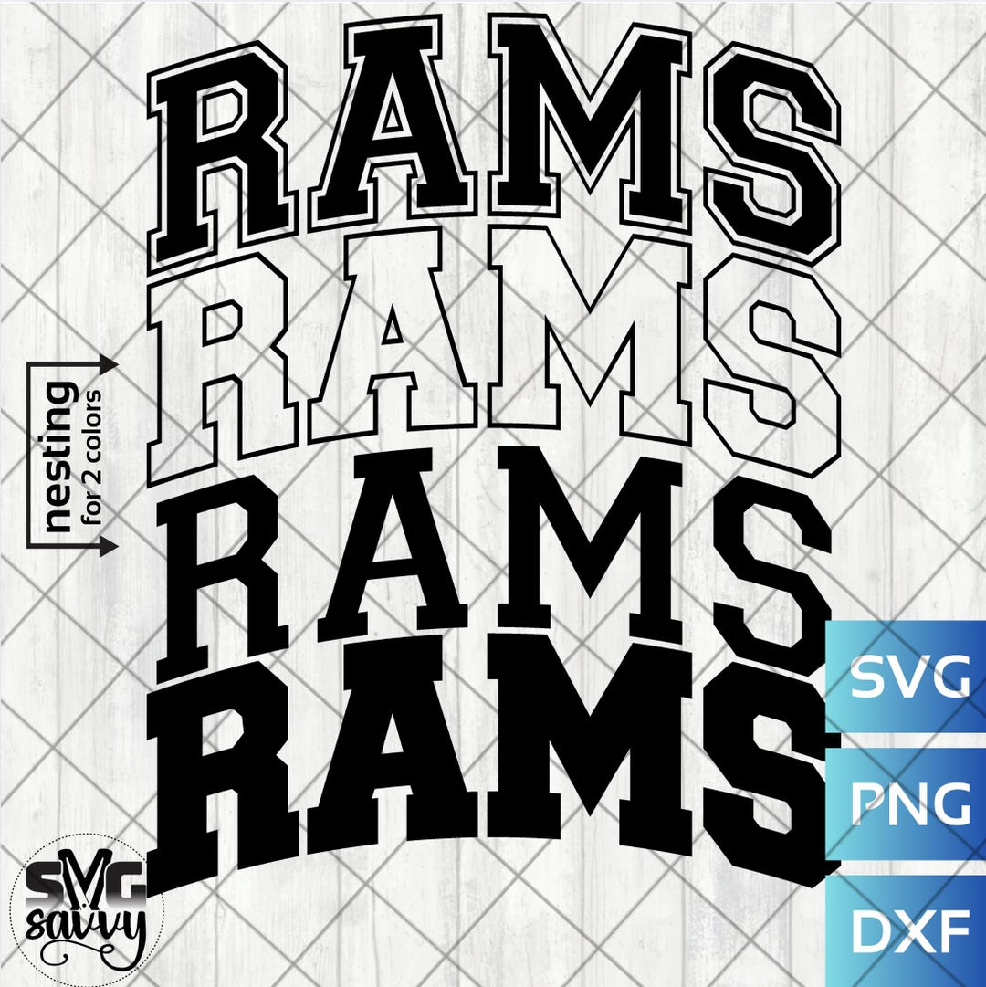 Rams Sports Font Svg Png, Rams Mascot Team Name Swag Collegiate Font ...