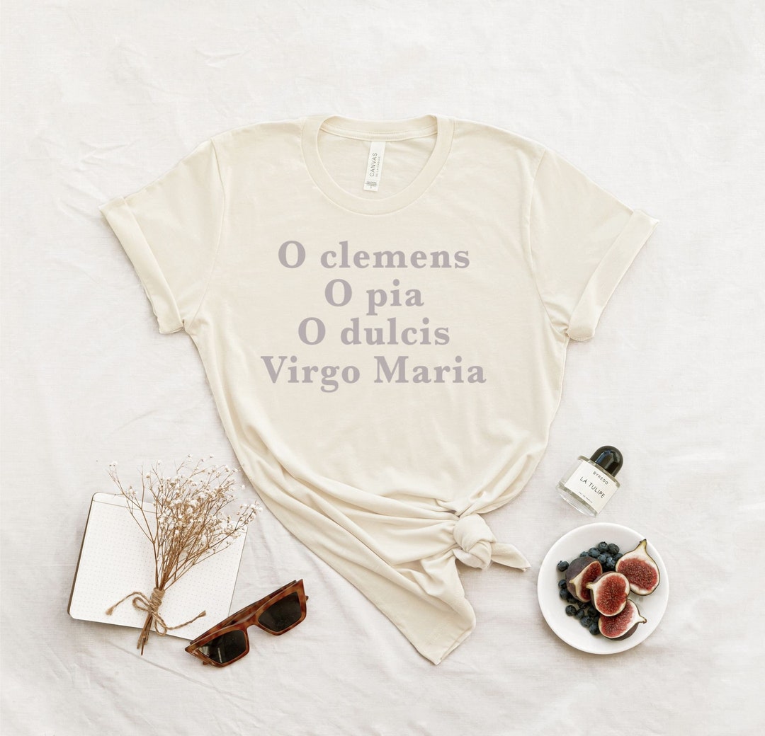 O Clemens Tee, Virgo Maria T-shirt, Catholic Tee, Catholic Apparel ...