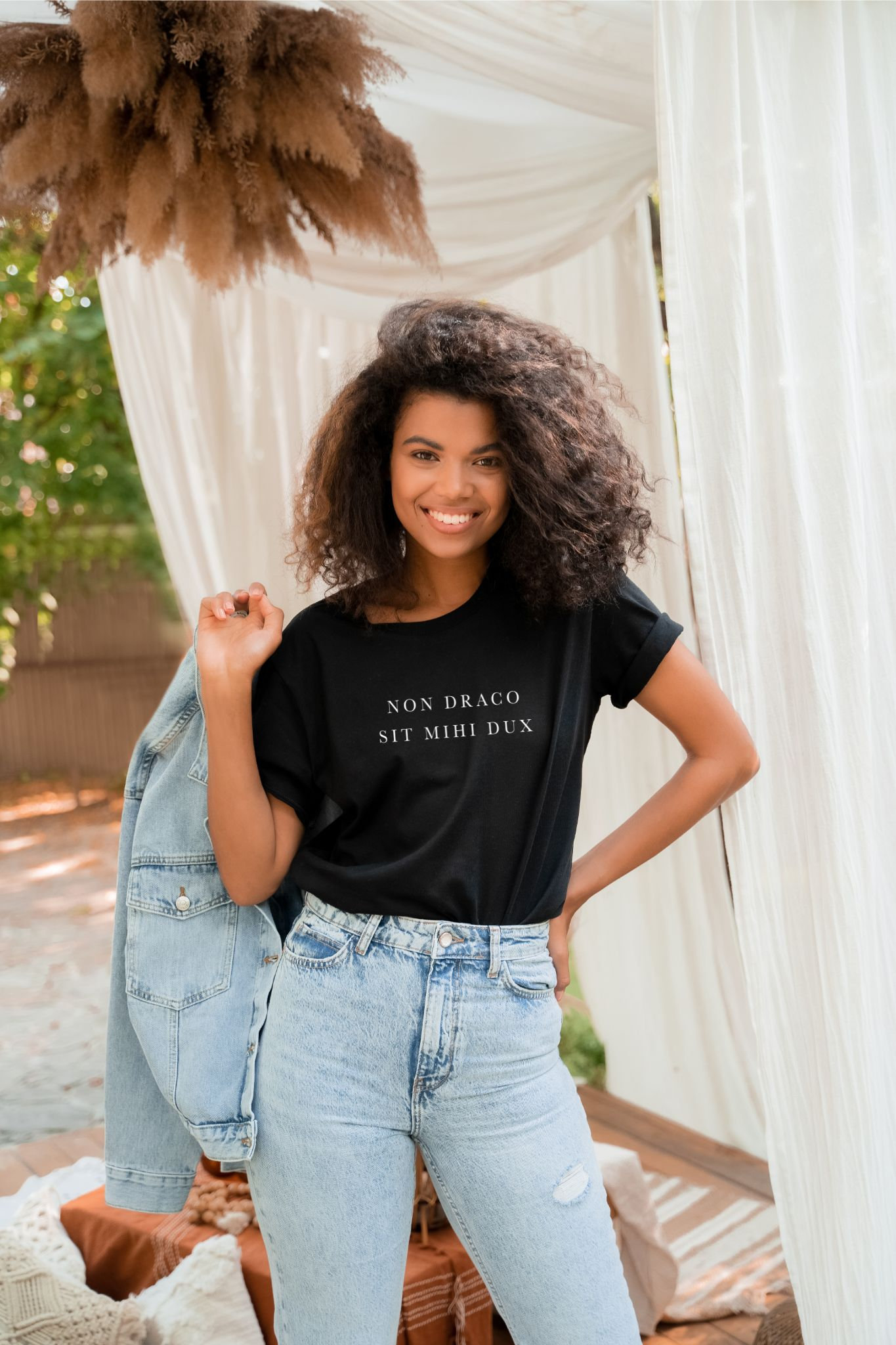 Non Draco Sit Mihi Dux Unisex Tee - Black and Gray - Etsy