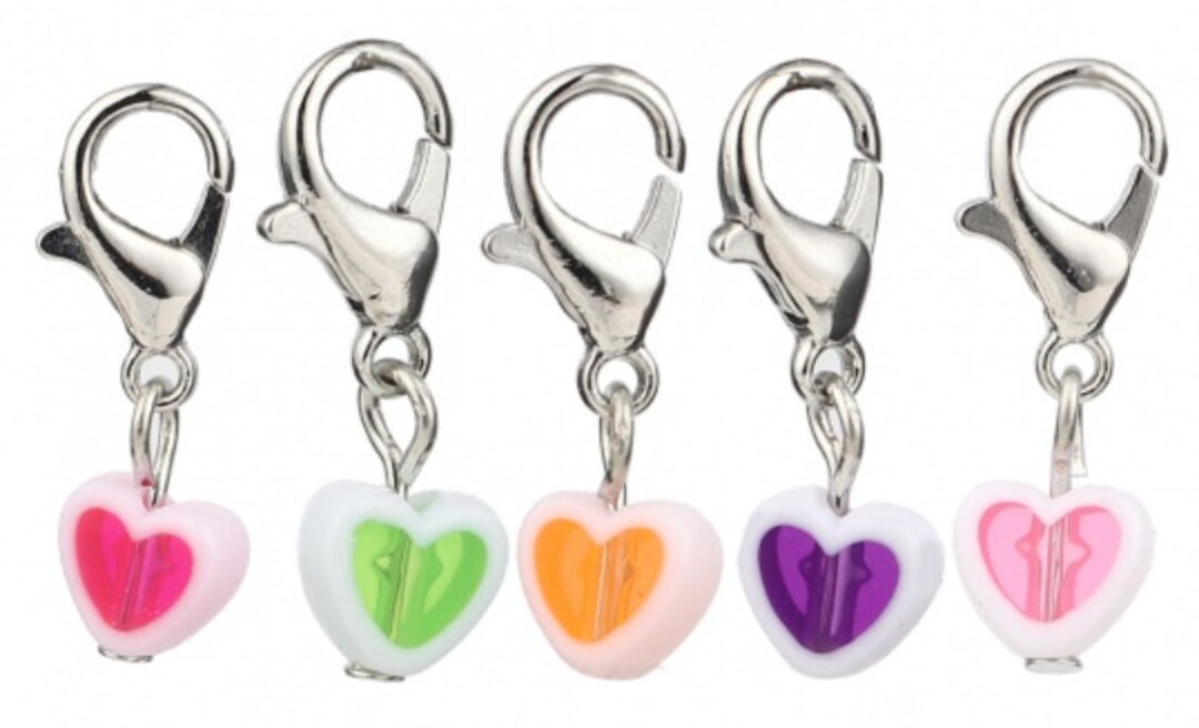 Mix Color Heart Stitch Markers - Etsy