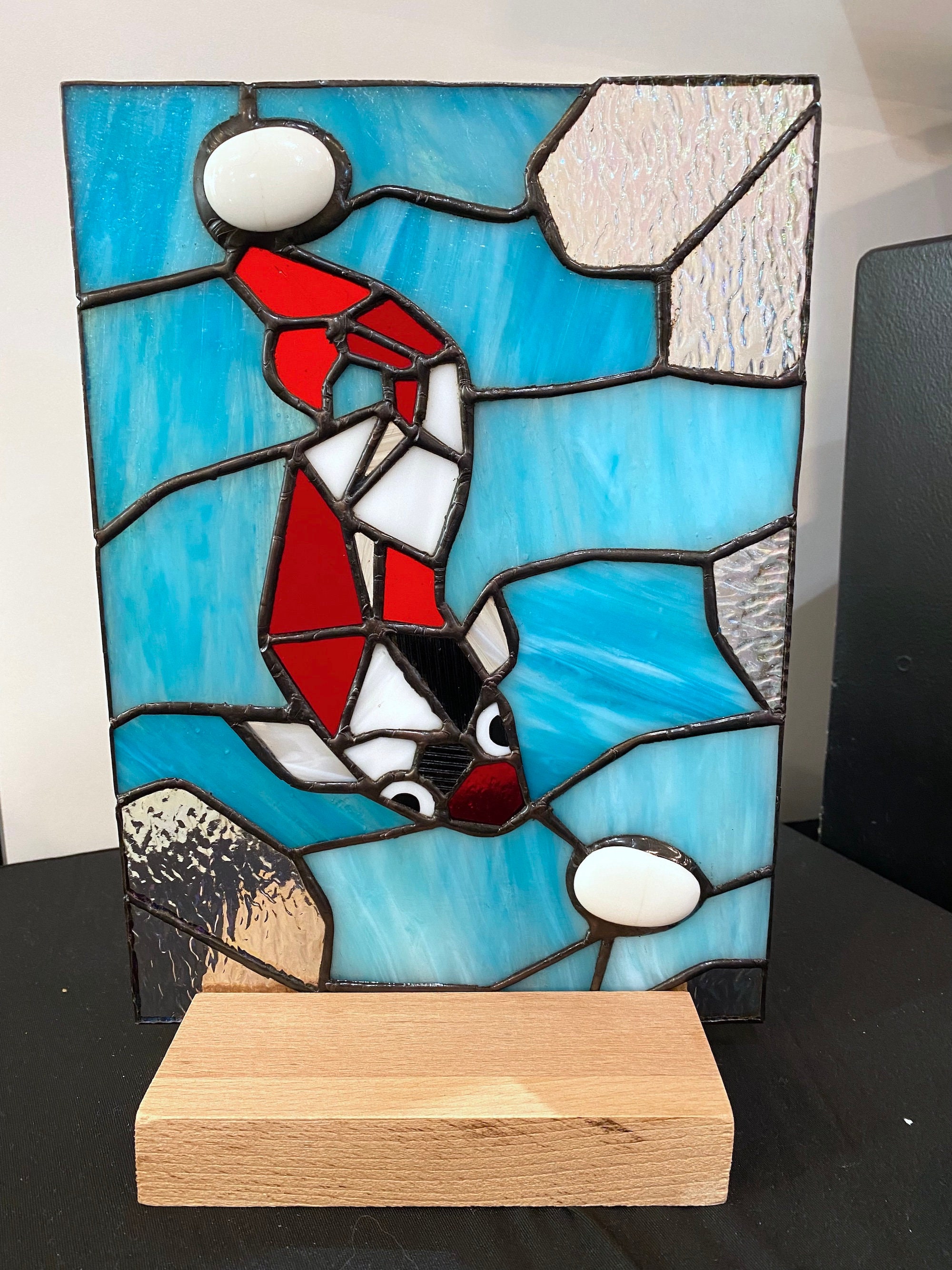 Geometric Koi Stained Glass PDF Pattern | PDF Model Stained Glass Carp ...