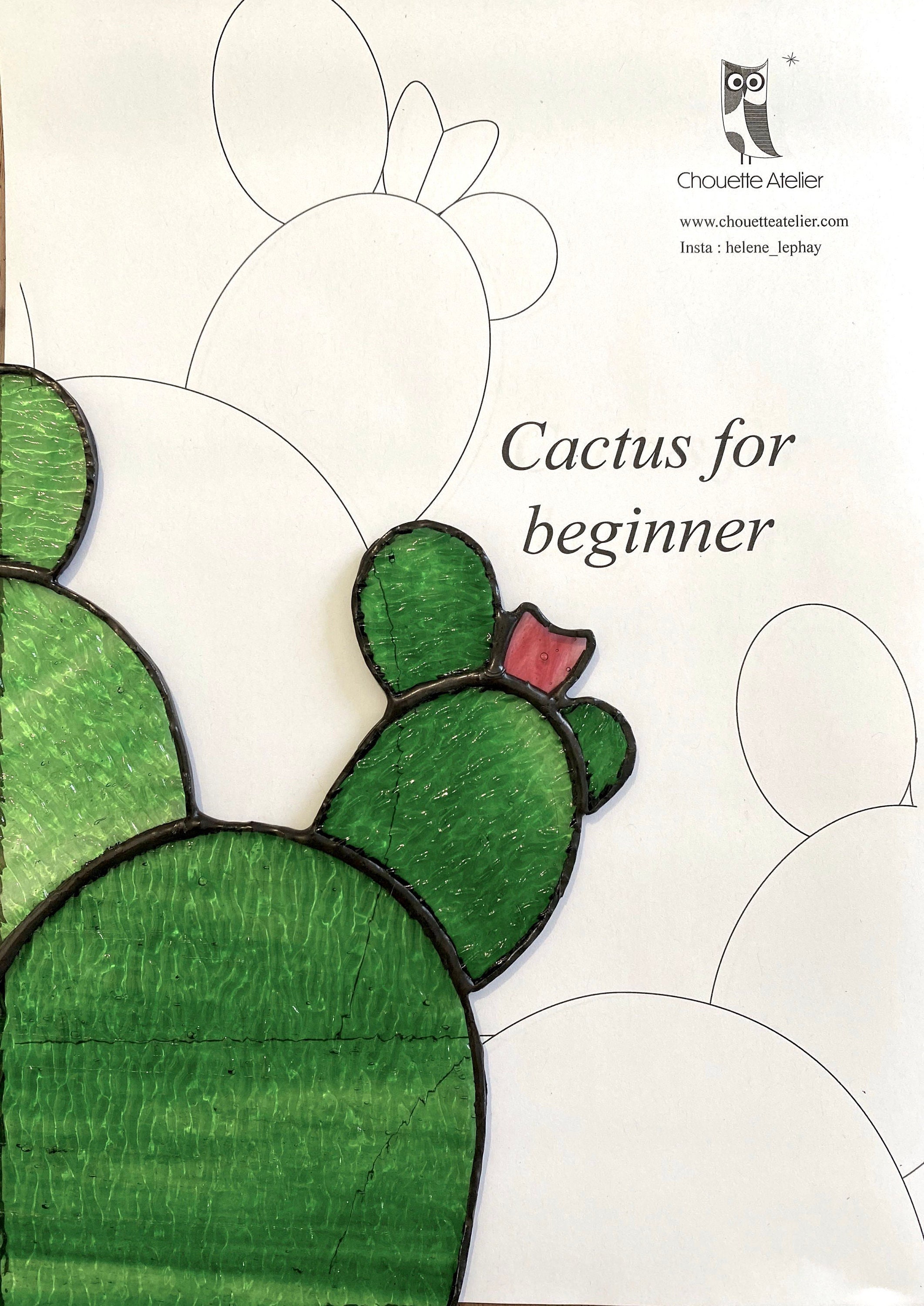 Cactus Plant PDF Pattern for Stained Glass , for Beginner | Cactus in ...