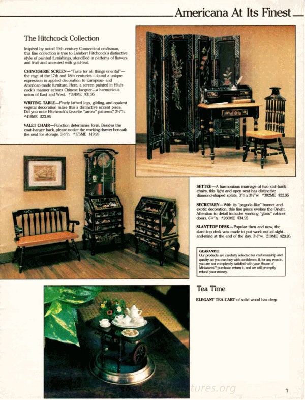 The House of Miniatures Catalog for Spring/summer 1983 Craftmark - Full ...