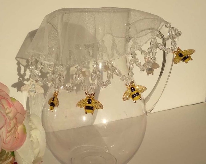Pitcher Cover90a, Bee Pitcher Cover, Jug Cover, Vintage Inspired, Doily ...