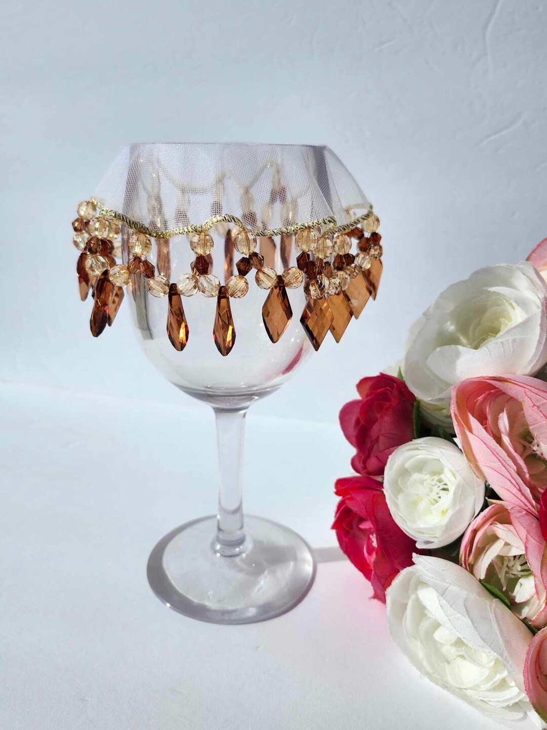 Glass (98A) Cover, Protective Drink Cover, Wine Glass Cover, Vintage ...