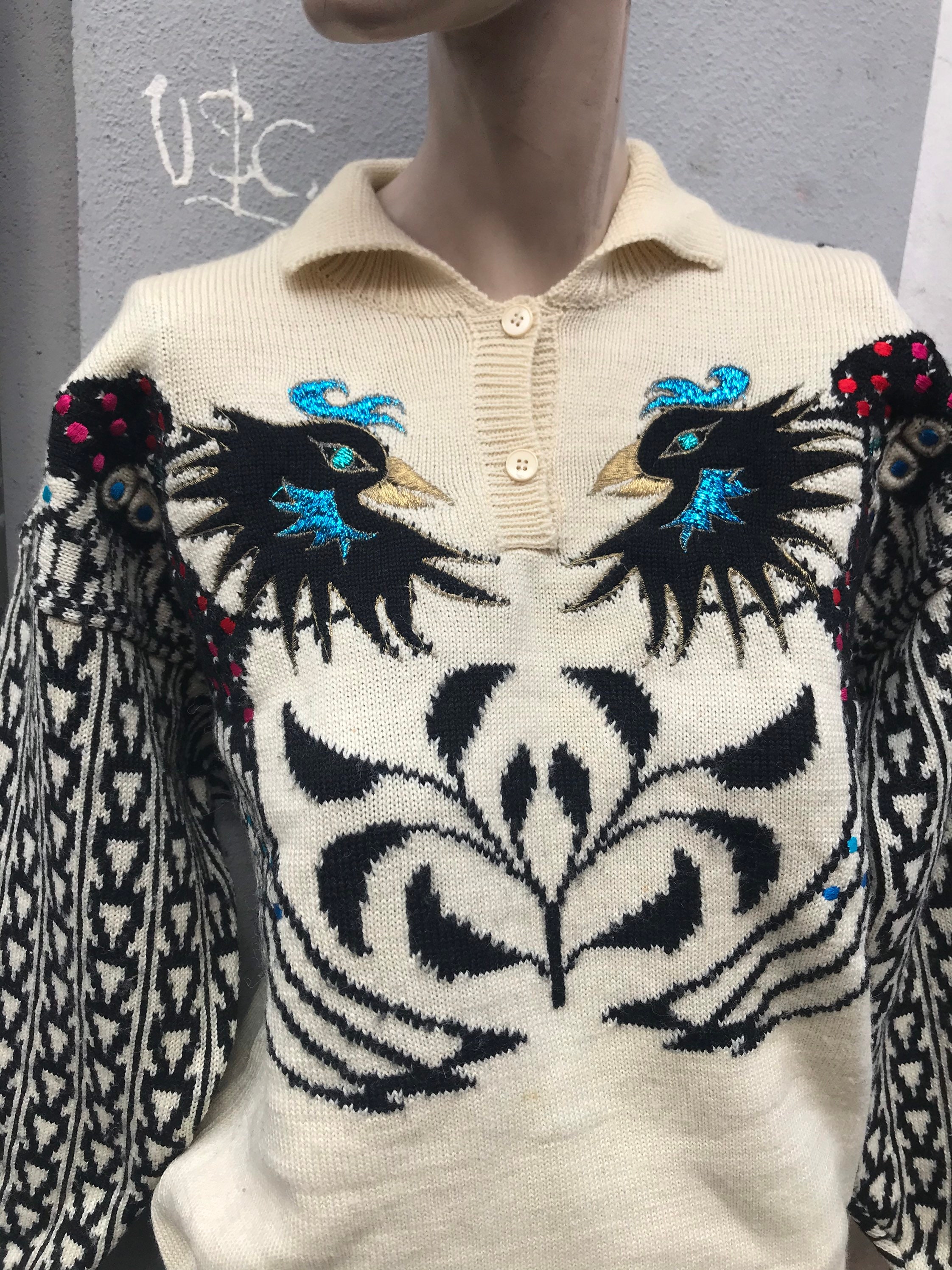 Very Rare 80s Kansai Yamamoto Phoenix Jumper Fits Size S M L - Etsy