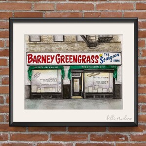 Barney Greengrass Watercolor Print, Upper West Side NYC Illustration ...