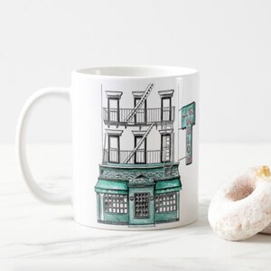 NYC MUG JG Melon Restaurant Illustration Art Upper East Side Ceramic ...