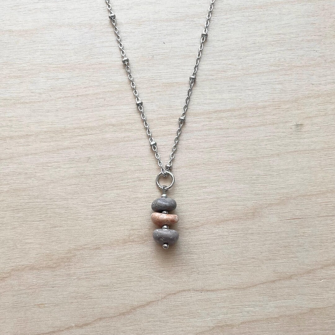 Sea of Cortez Stone Cairn Necklace | Tumbled Rocks | Ocean | San Carlos ...