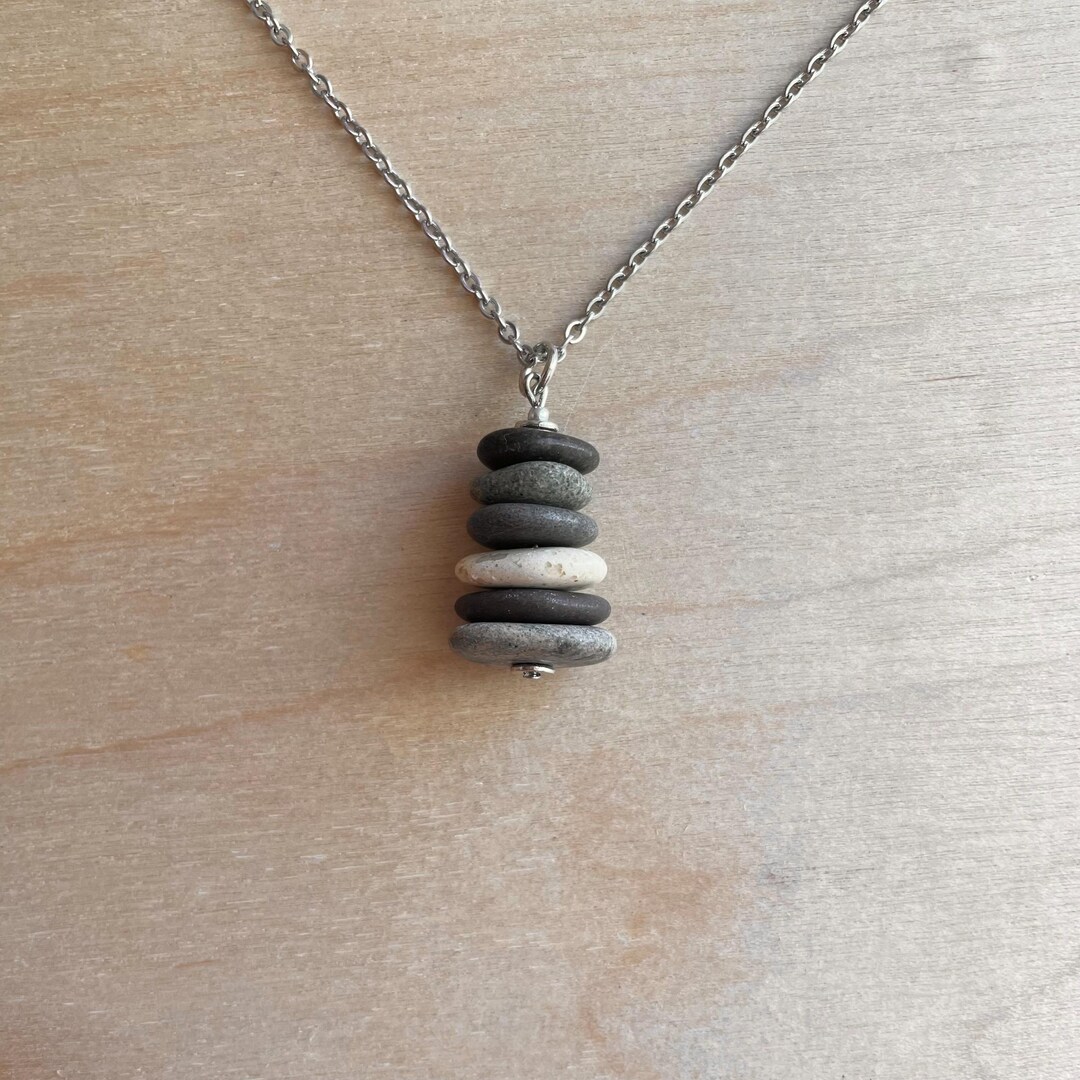 Sea of Cortez Ocean Stone Cairn Necklace | Tumbled Rocks | San Carlos ...