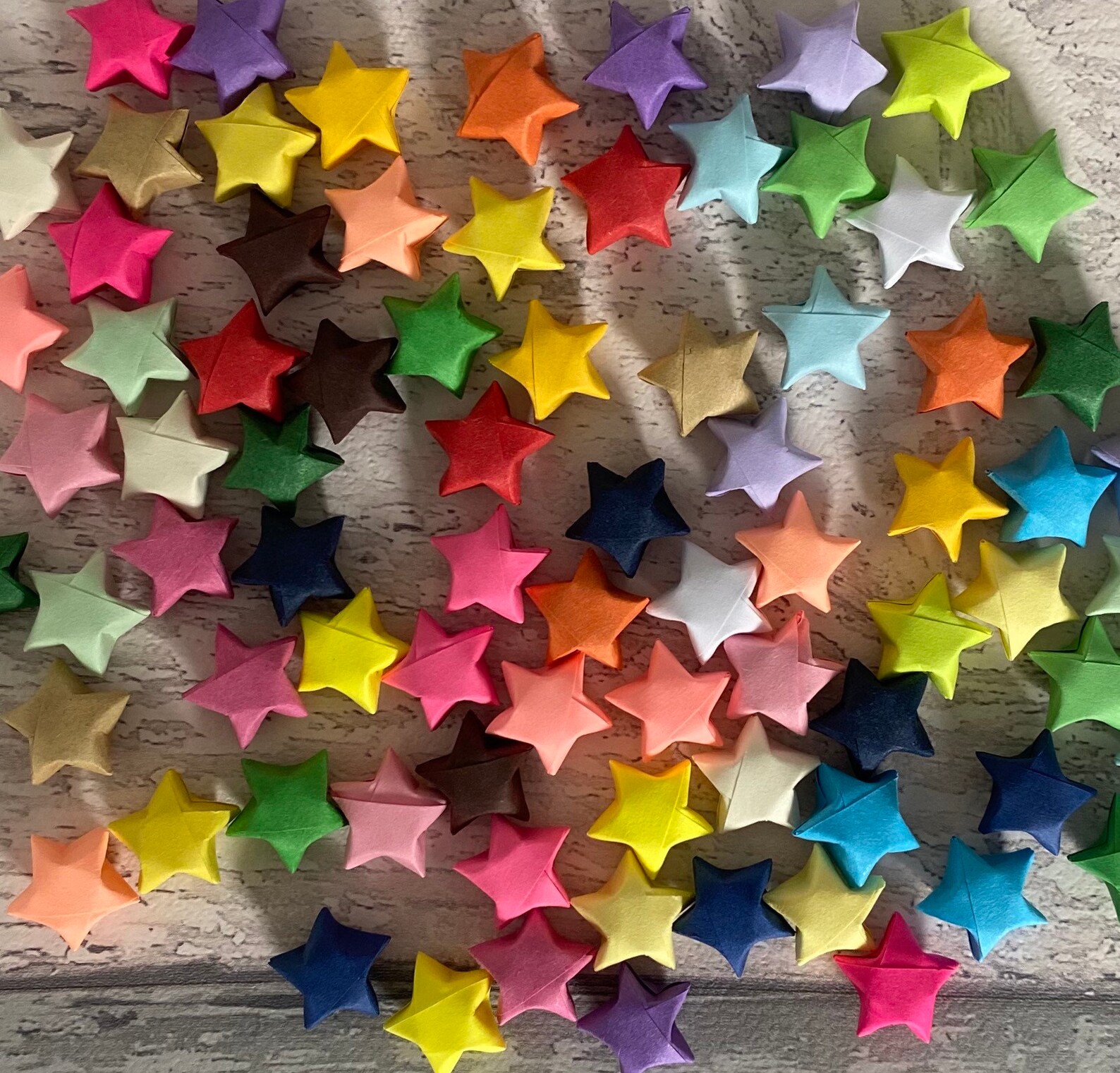 60 Handmade Paper Origami Lucky Stars | Etsy