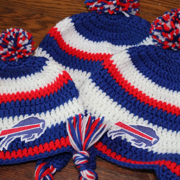 Buffalo Bills Crocheted Bucket Hats - Etsy