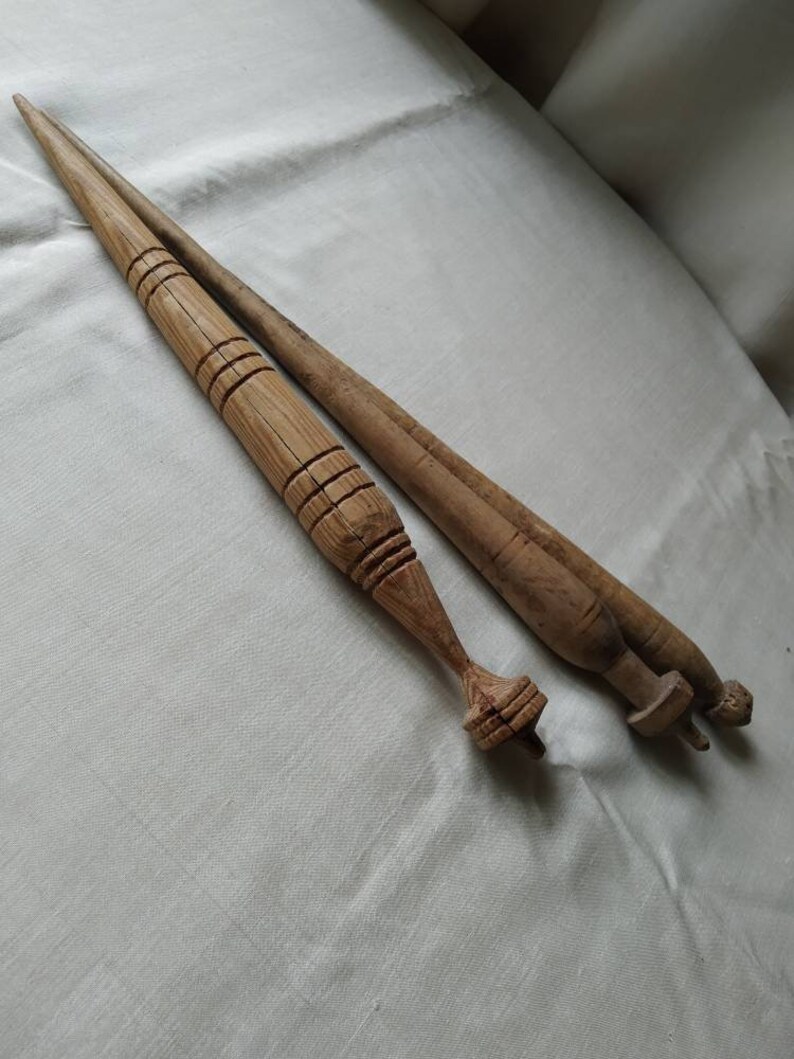 Blanks natural wood spindles Ancient spindle with real traces of time ...