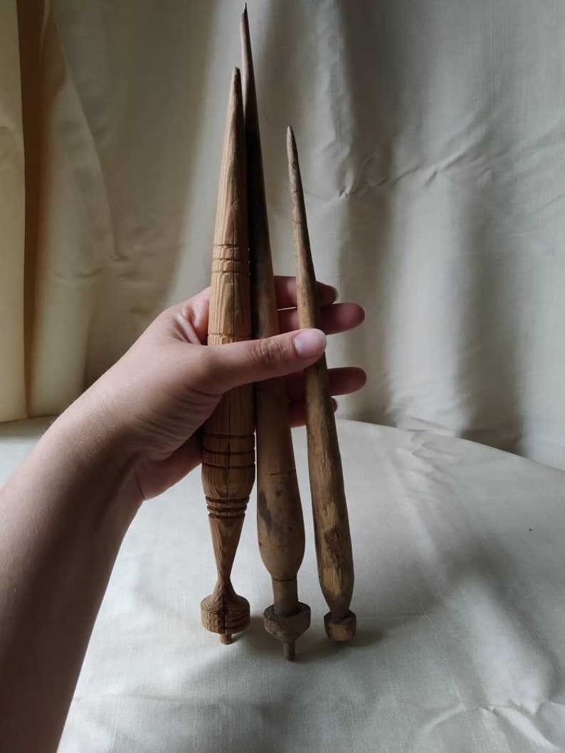 Blanks natural wood spindles Ancient spindle with real traces of time ...