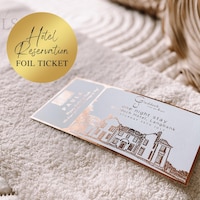 Editable Hotel Reservation Voucher. Surprise Hotel Reservation Gift Ticket, Hotel Reservation ...