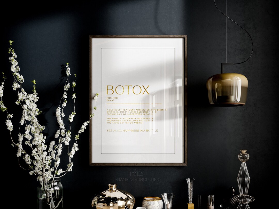 Anti Wrinkle Definition Print for Aesthetics Clinic Decor, Foil Poster ...